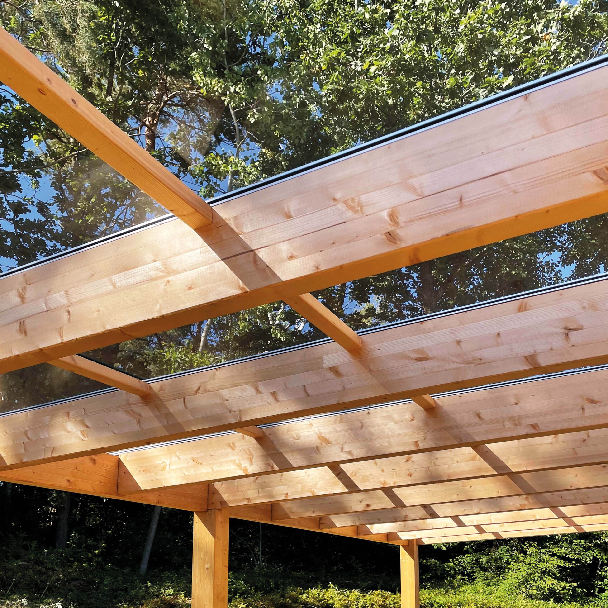 PC-Tag - Fladt tag af klart glas - Halle